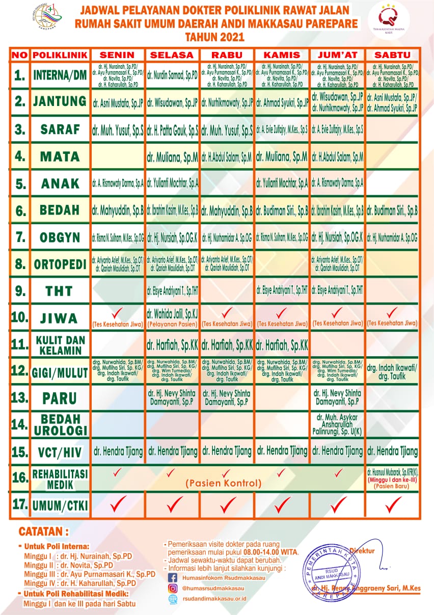 RSUD Andi Makkasau Umumkan Jadwal Pelayanan Rawat Selama Ramadan