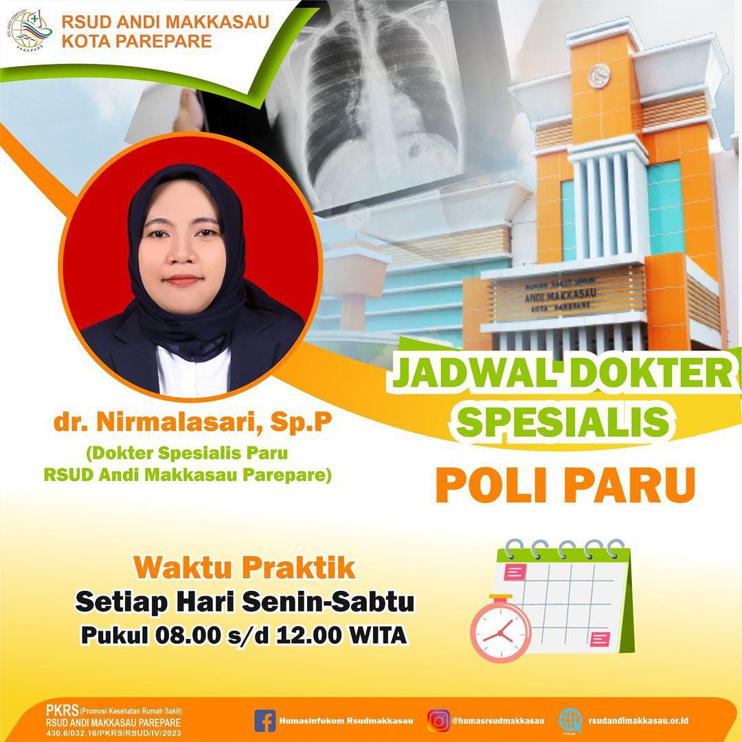 RSUD Andi Makkasau Parepare Buka Pelayanan Poli Paru, Ini Jadwalnya