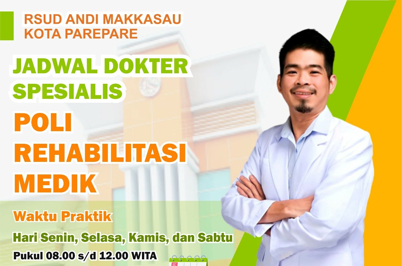 Jadwal Poli Klinik Rehabilitas Medik RSUD Andi Makkasau Parepare
