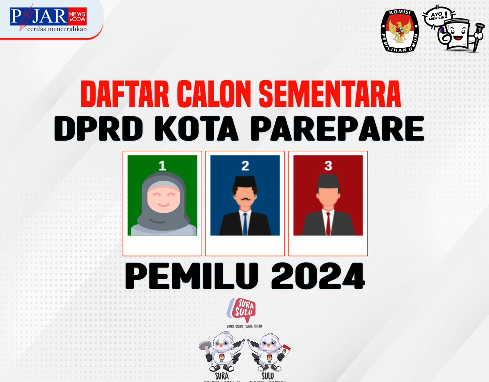 KPU Parepare Umumkan Daftar Calon Sementara Anggota DPRD Parepare Pemilu 2024