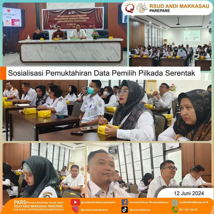 RSUD Andi Makkasau Ikuti Sosialisasi Pendidikan Pemilih oleh KPU Parepare